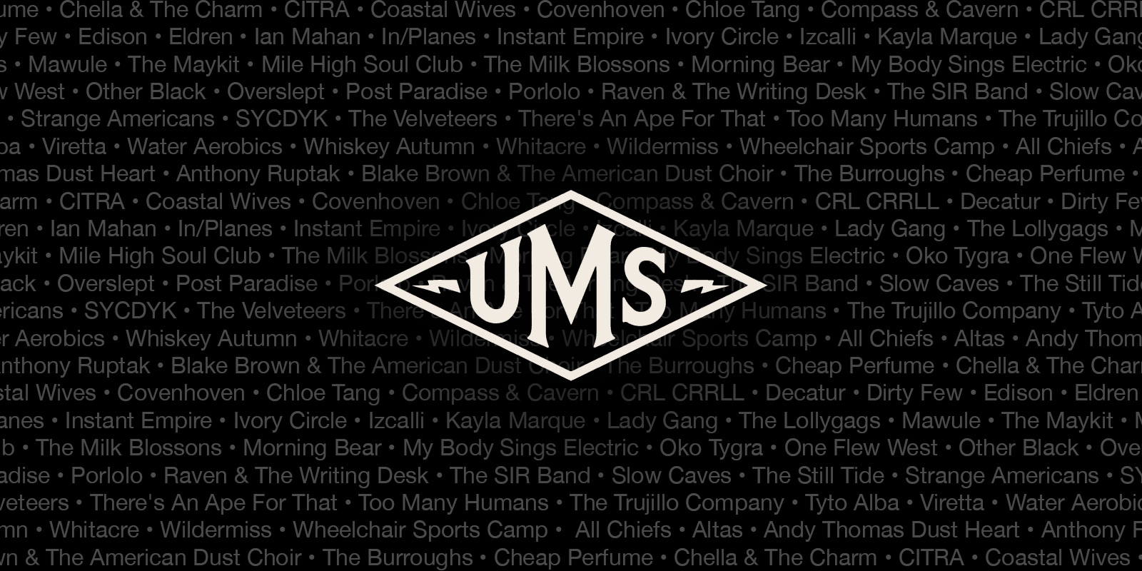 Underground Music Showcase (UMS) Schedule on FanPlan - Greeblehaus